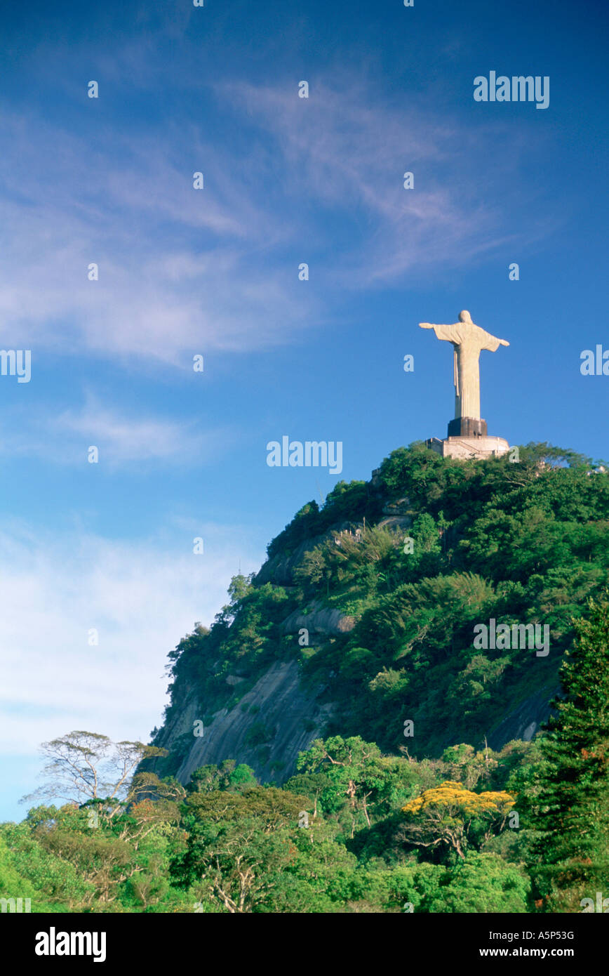 Christo statue atop Corcovado Rio de Janeiro Brazil Stock Photo - Alamy
