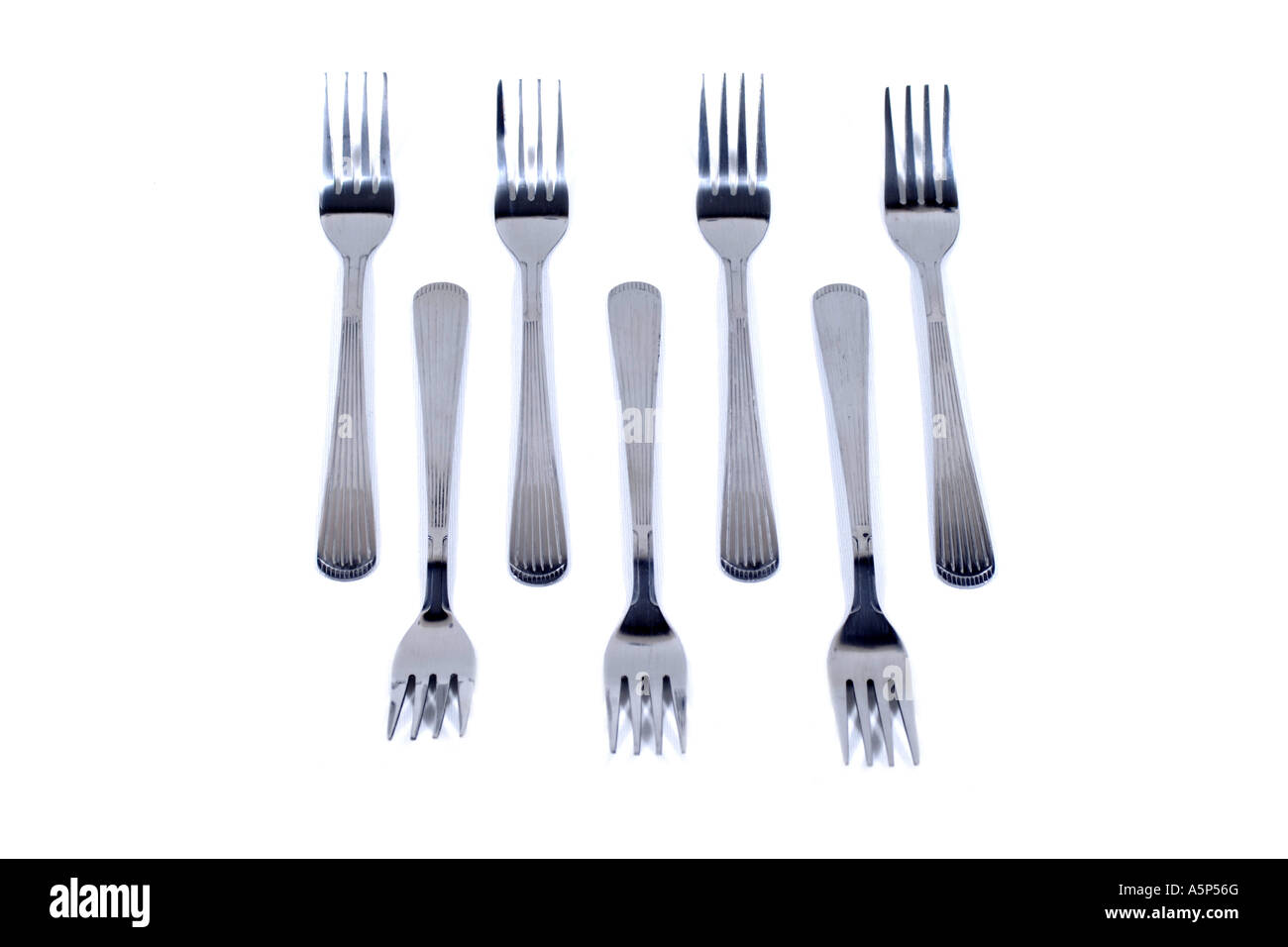 Group of silver metal forks Stock Photo - Alamy