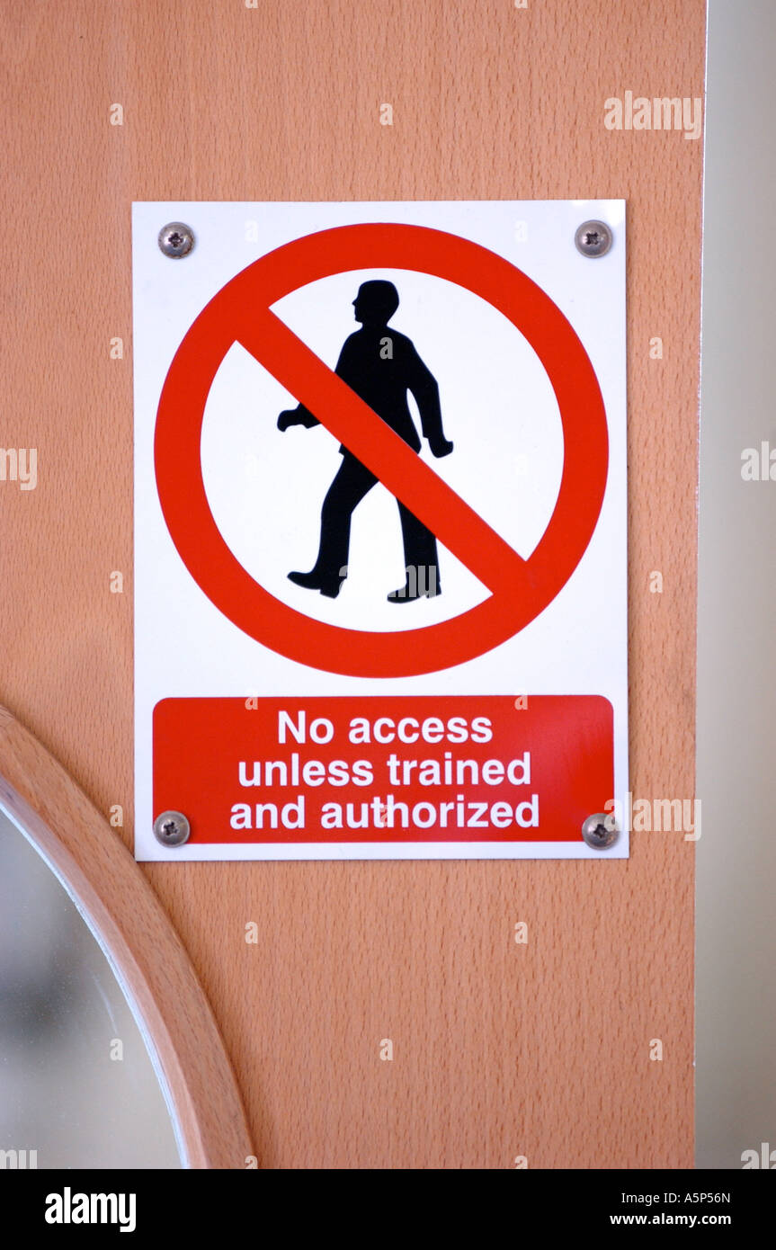 No access sign in business offices London UK Stock Photo - Alamy