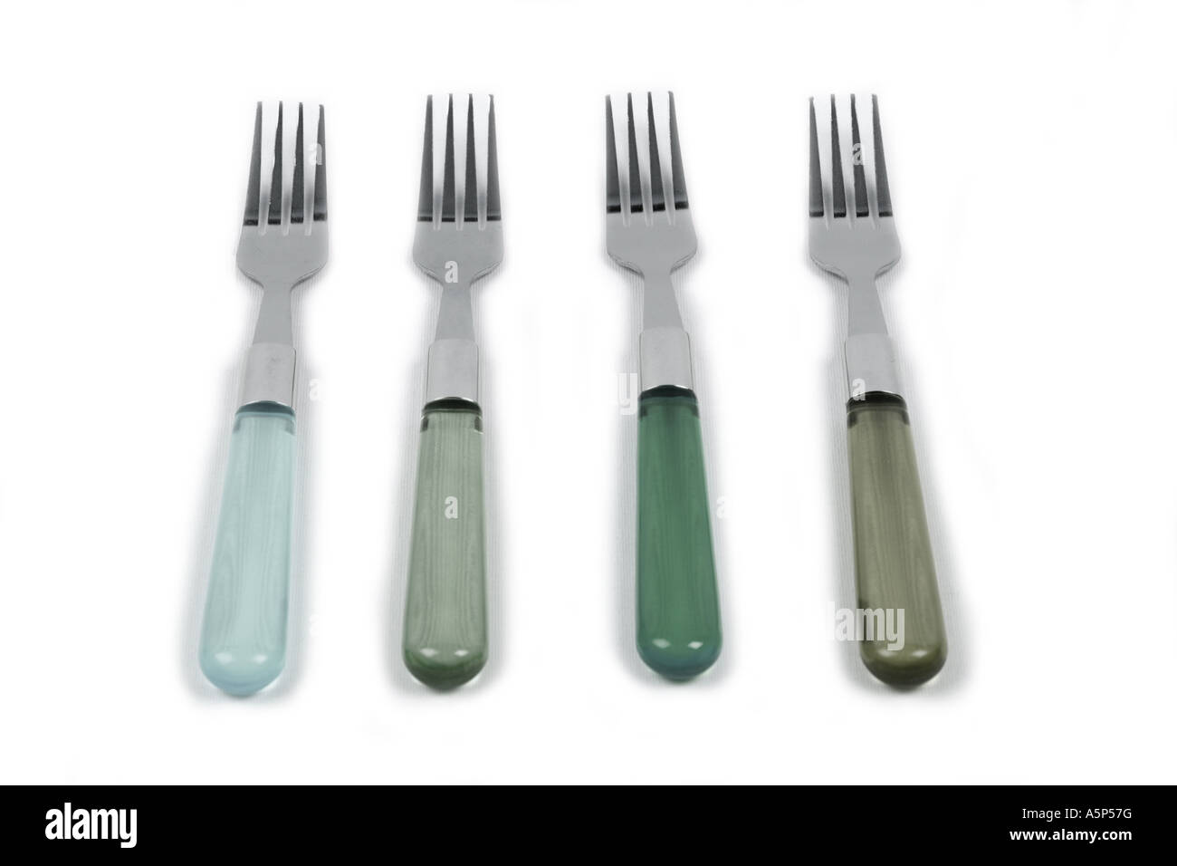 Group of Multi colored handled forks Stock Photo - Alamy