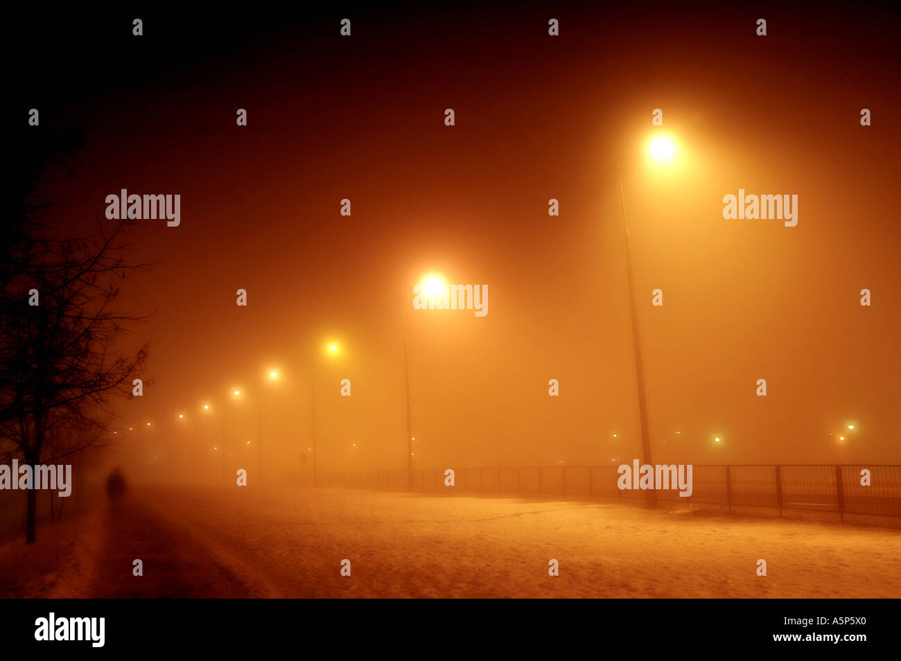 Street with lanterns Stock Photo - Alamy