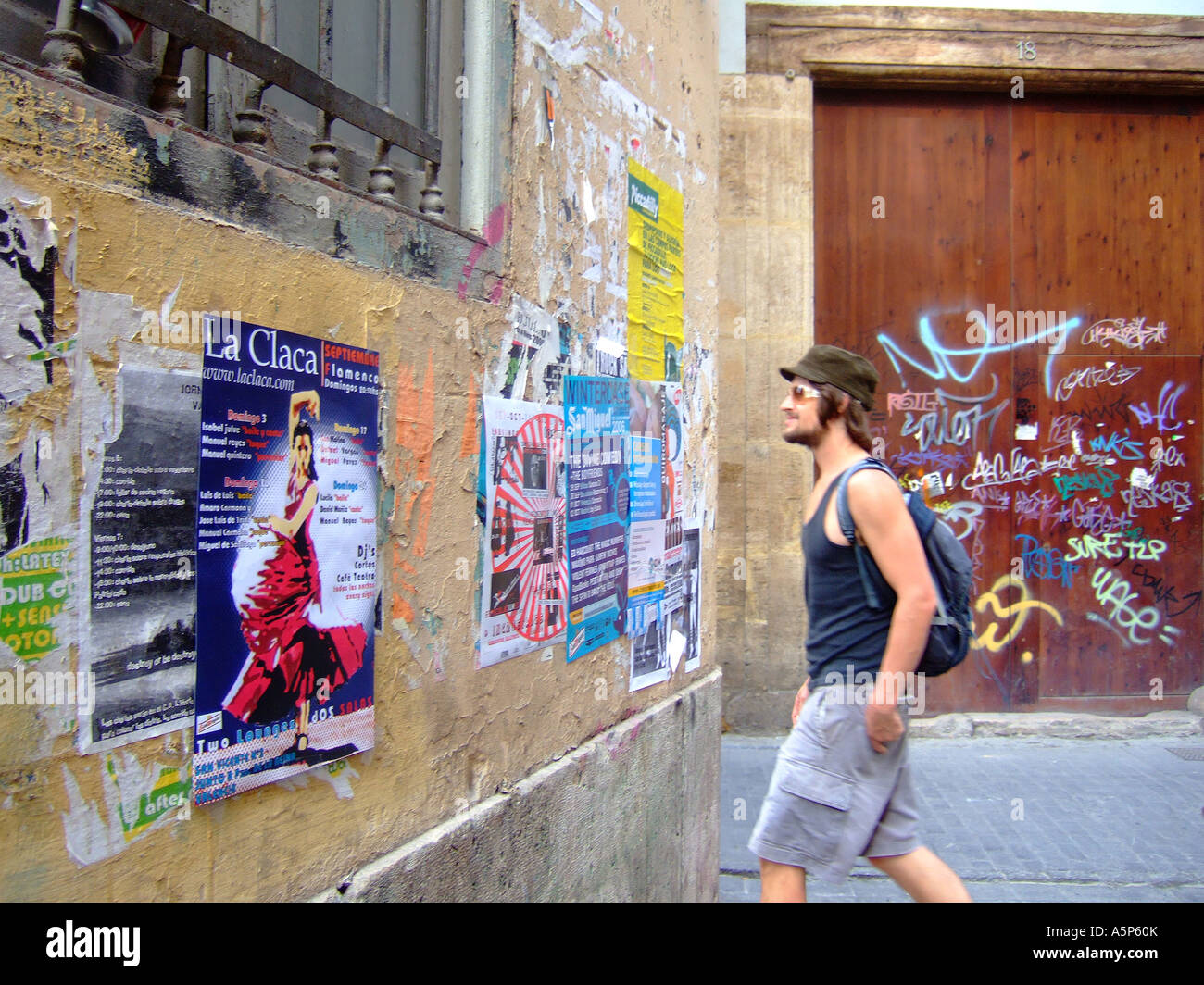 Poster of the famous La Claca flamenco troupe, Valencia, Spain Stock ...