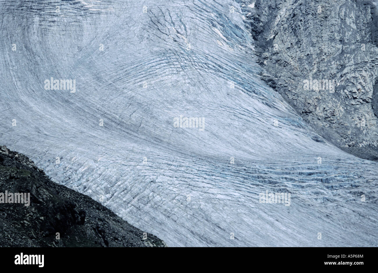 Findelgletscher glacier tongue Stock Photo - Alamy