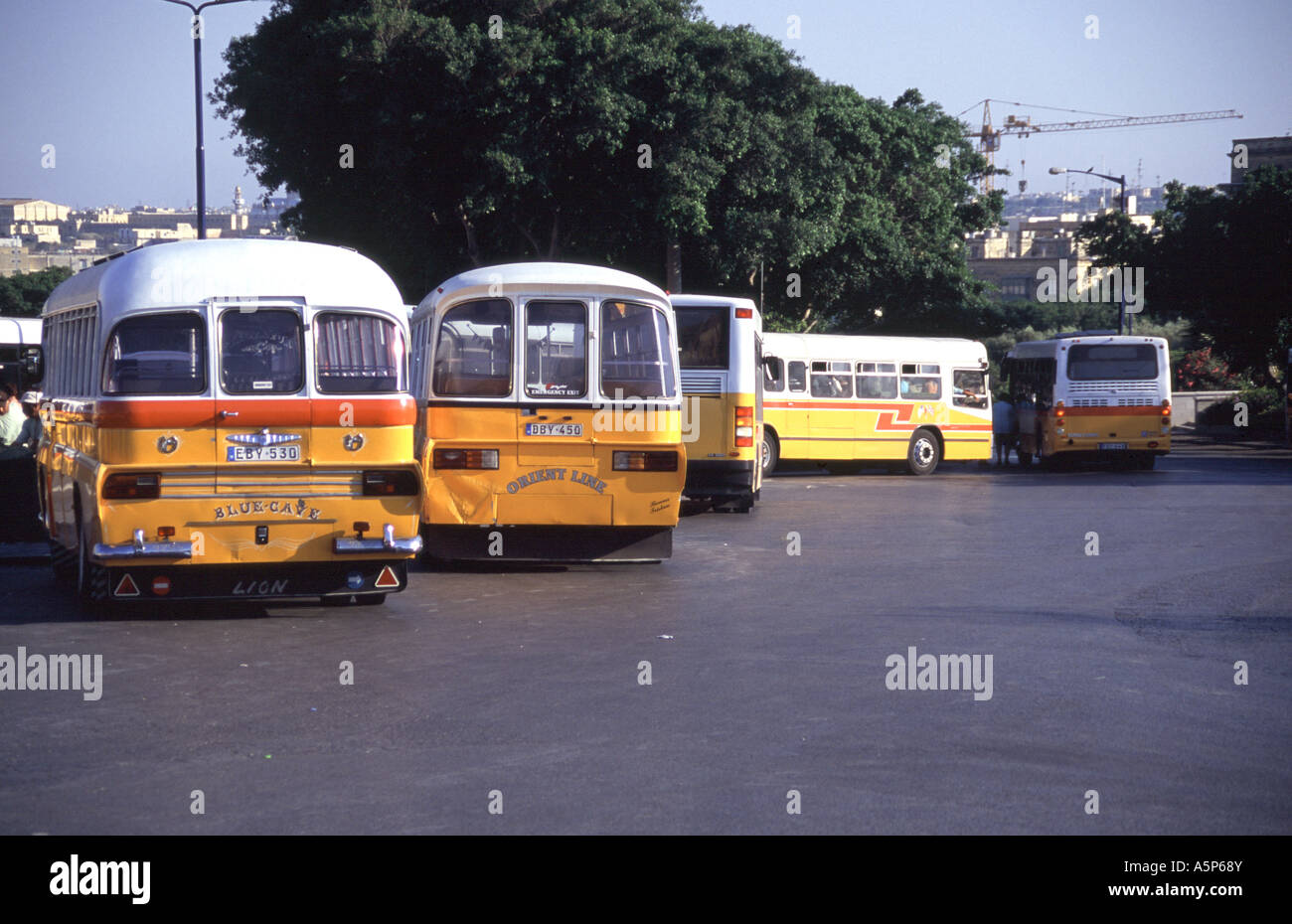 Bus station Valletta Malta Stock Photo - Alamy