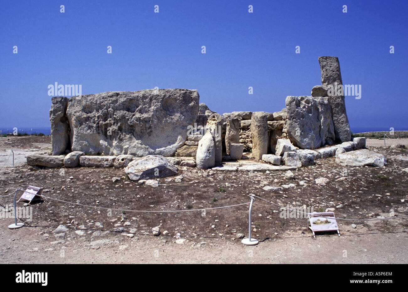 Hagar Qim Neolithic Temple Malta Stock Photo - Alamy