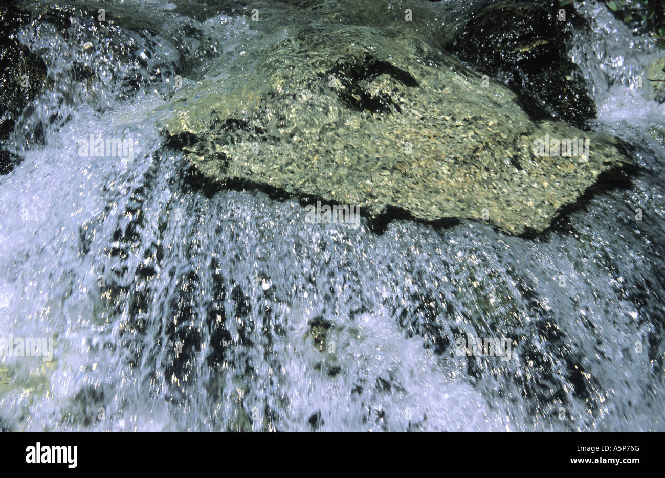 Scenic waterflow over rocks Stock Photo - Alamy