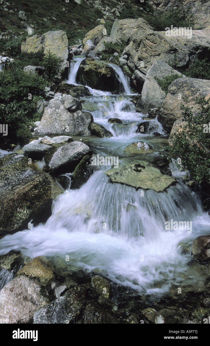 Scenic waterflow over rocks Stock Photo - Alamy