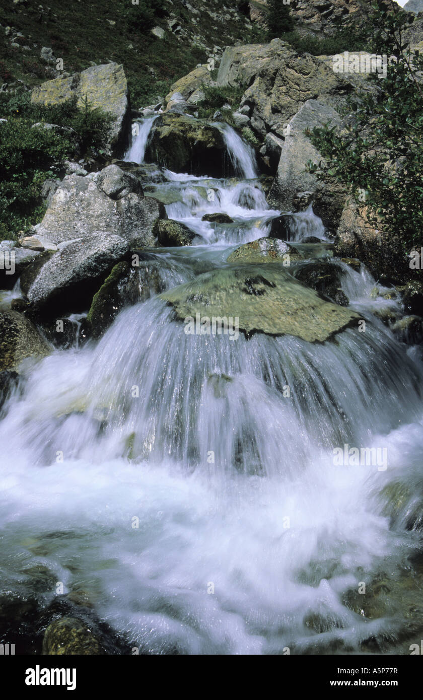 Scenic waterflow over rocks Stock Photo - Alamy