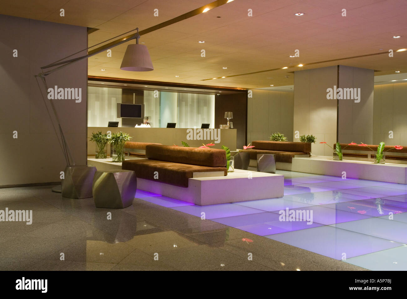 Interior of the Pathumwan Princess Hotel central Bangkok Thailand Stock ...