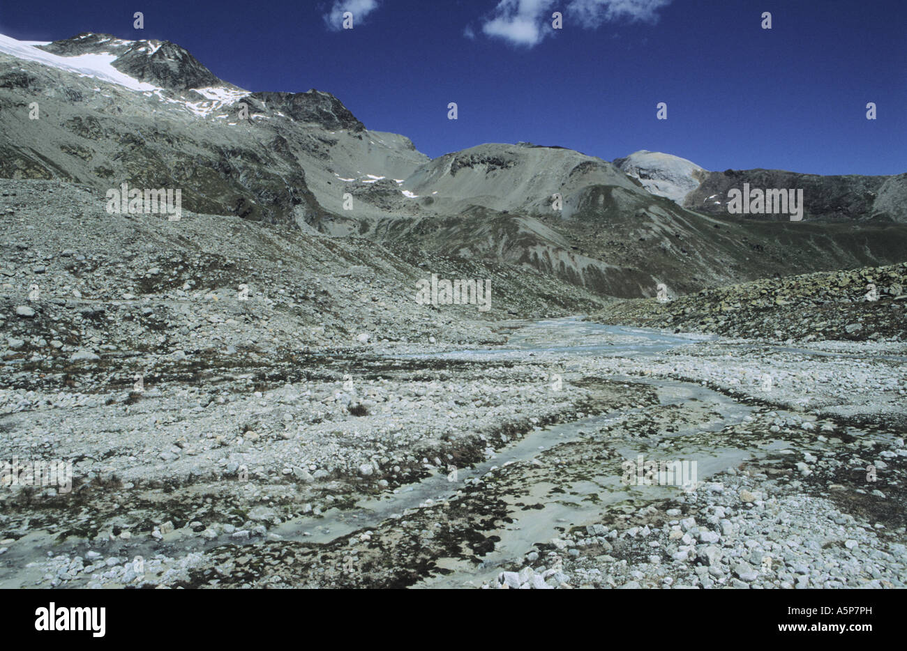 Glacial moraine landscape Stock Photo - Alamy