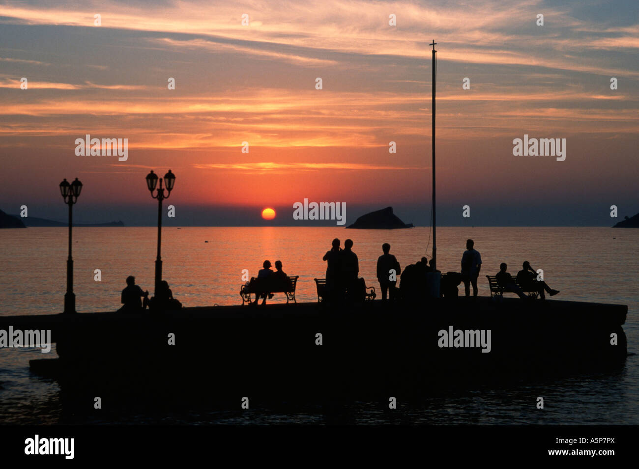 People at sunset Stock Photo - Alamy