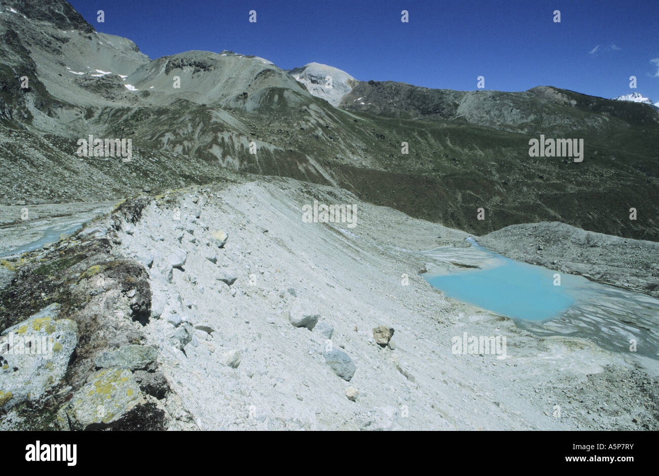 Glacial moraine landscape Stock Photo - Alamy