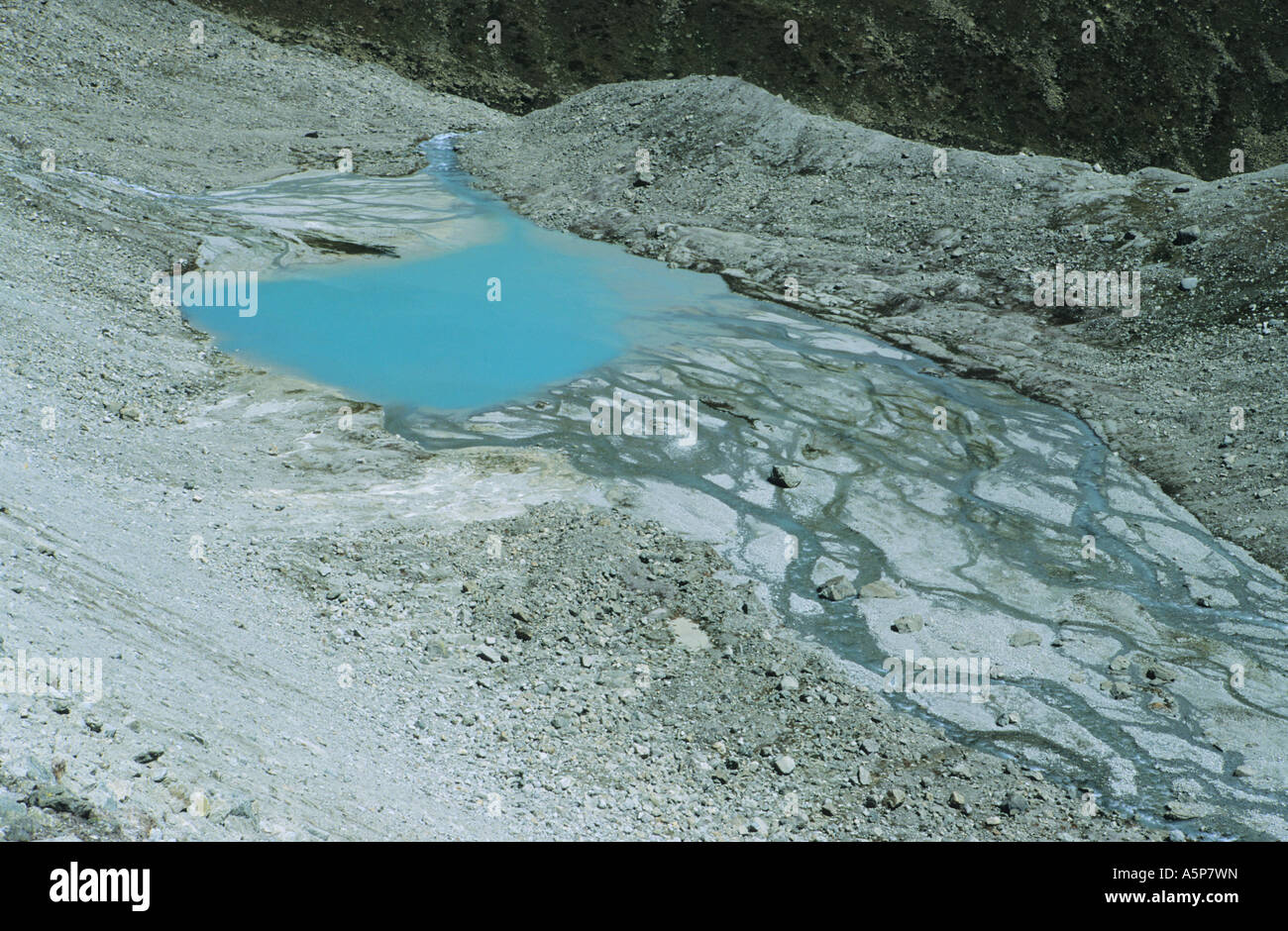 Glacial moraine lake Stock Photo - Alamy