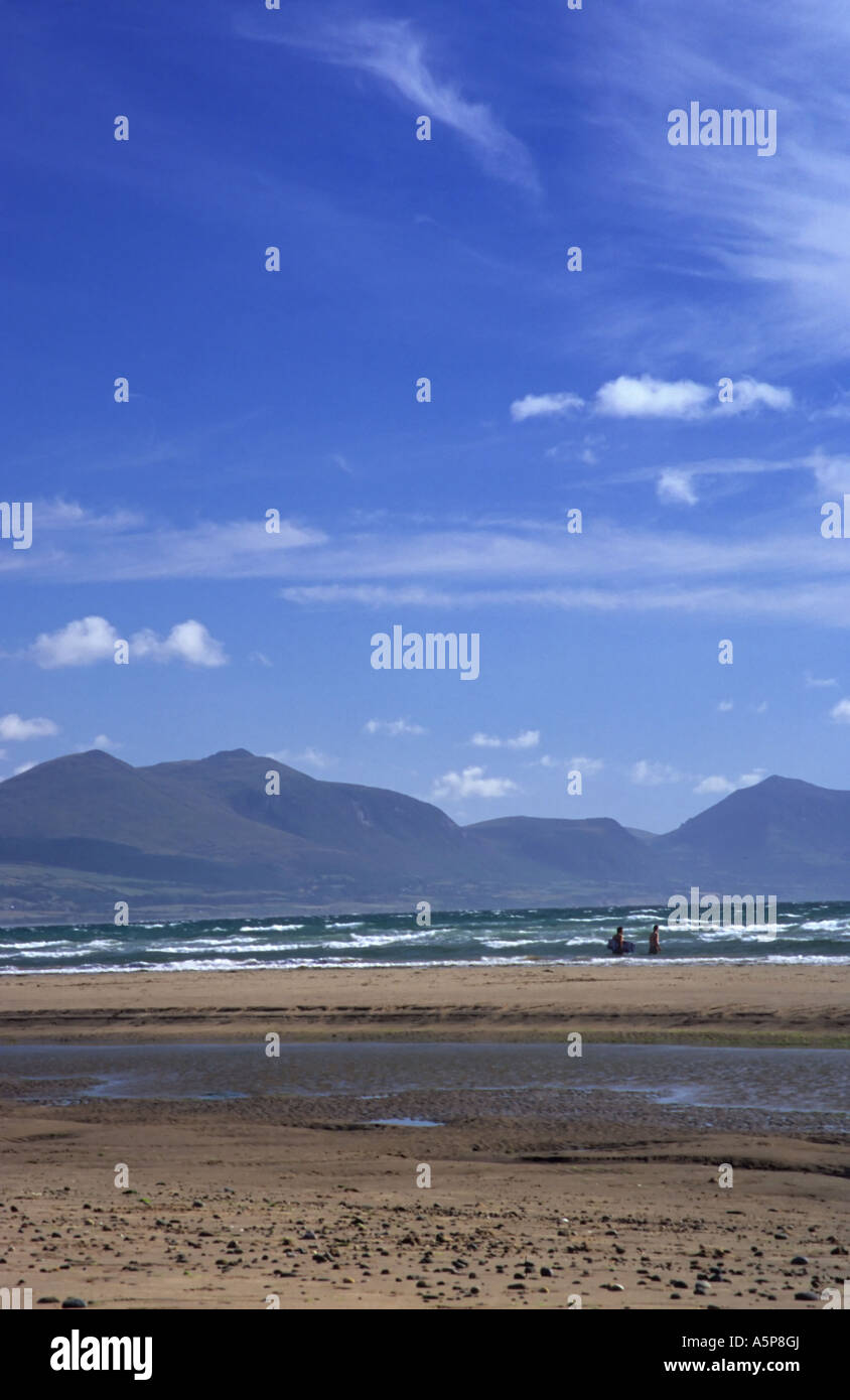 Beach at Dinas Dinlle near Caernarfon Gwynedd north Wales UK Stock ...
