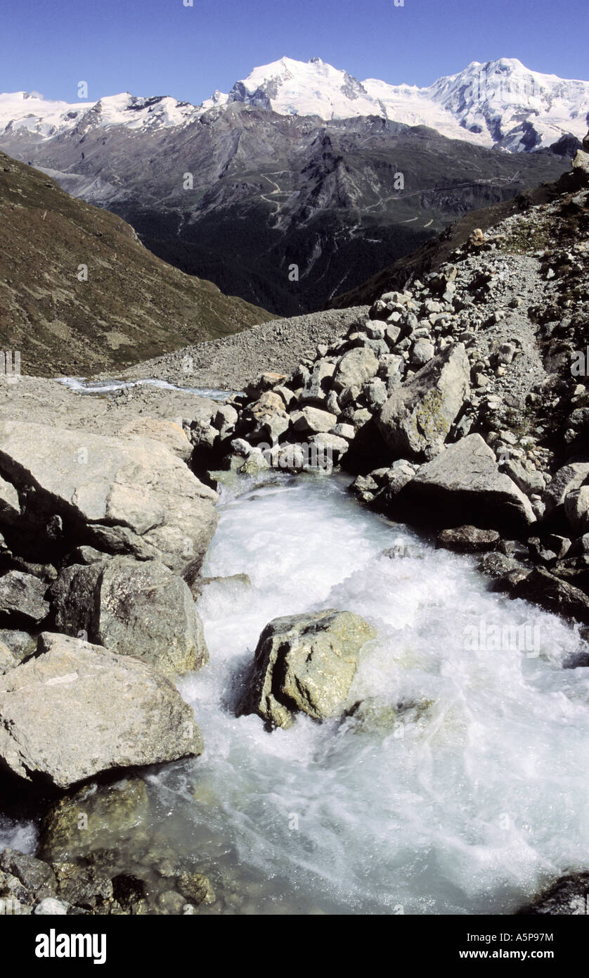 Glacial melting water river Stock Photo - Alamy