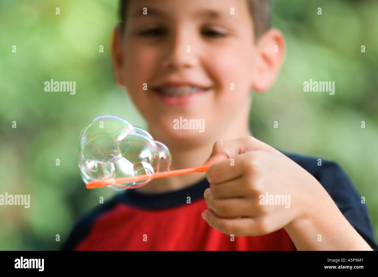 Boy bubble reflection hi-res stock photography and images - Alamy