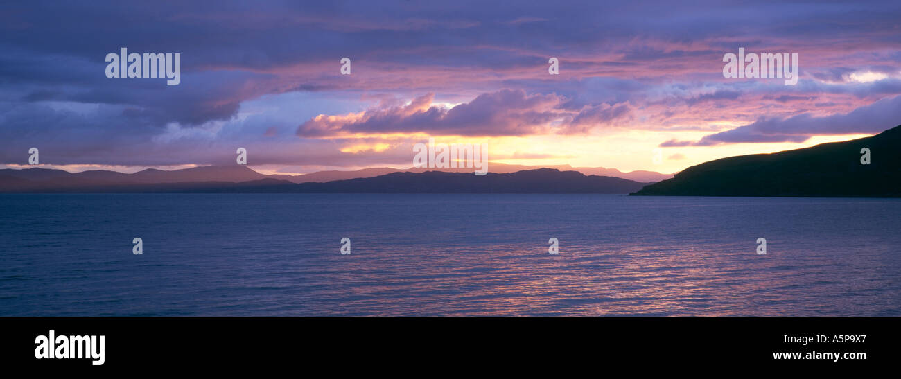 Sunset over Skye and Raasay from Applecross Scotland Stock Photo - Alamy