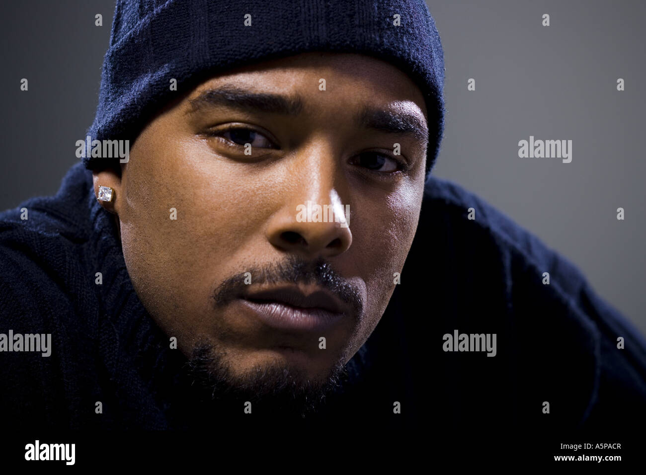 African American man with toque Stock Photo - Alamy