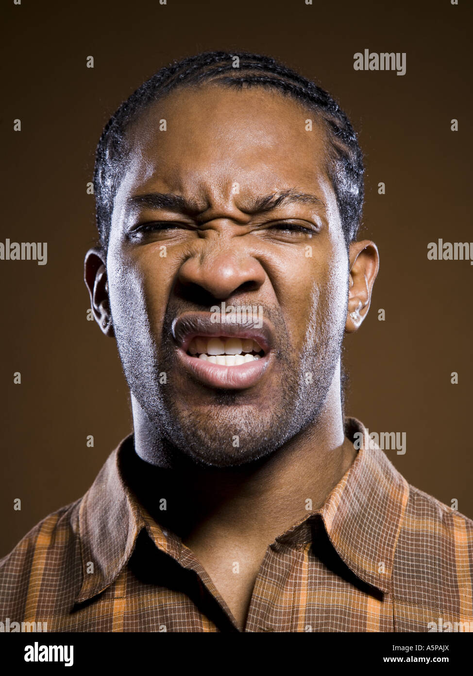 African American scowling Stock Photo - Alamy
