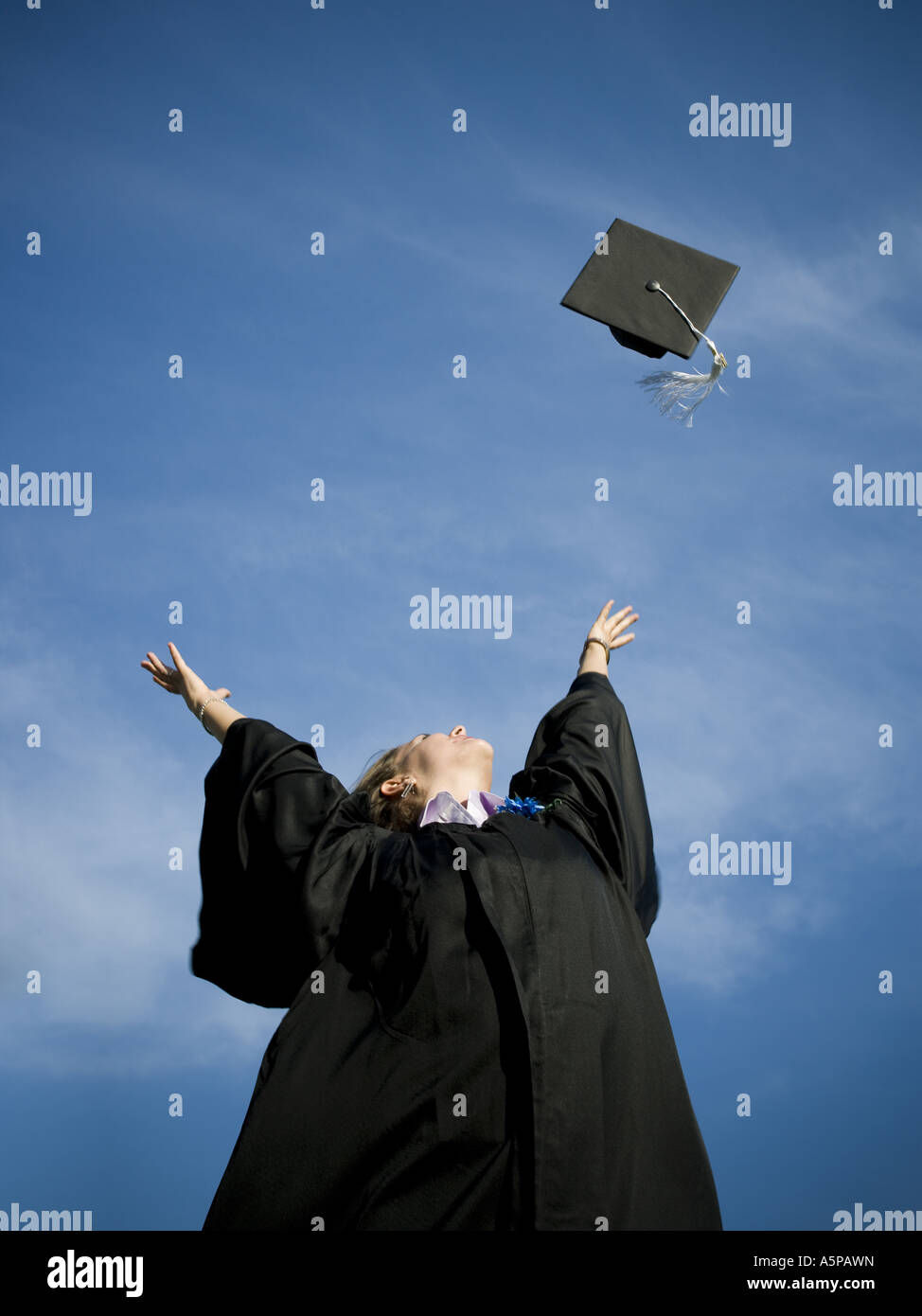 Female student celebrating graduation Stock Photo - Alamy
