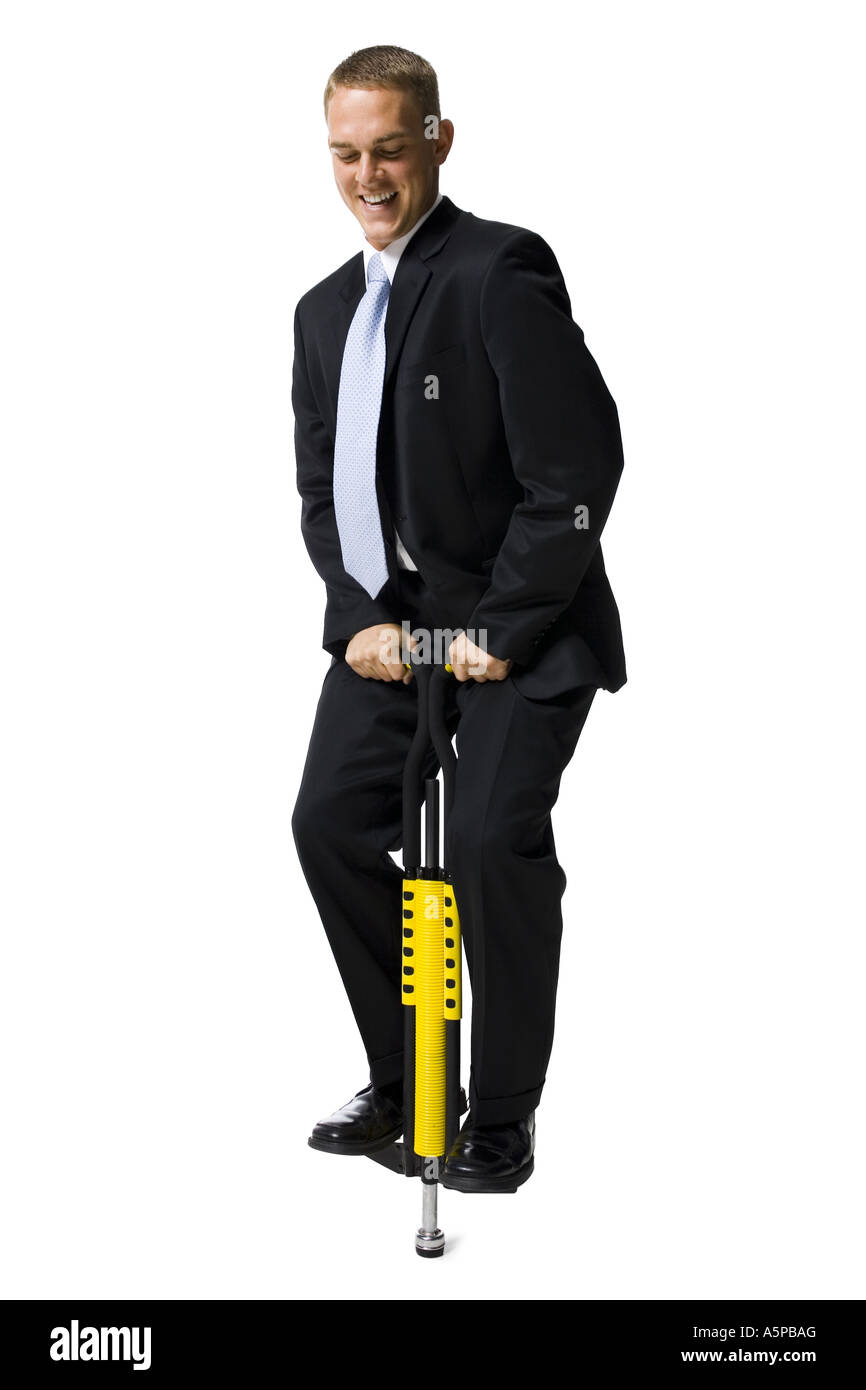 Pogo stick jumping hi-res stock photography and images - Alamy