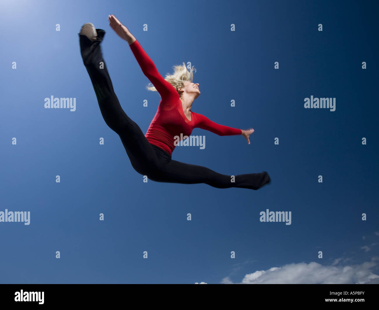 Toe touch jump hi-res stock photography and images - Alamy