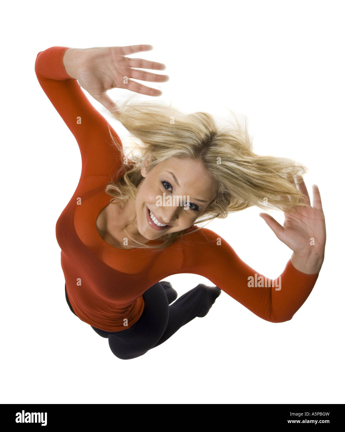 Jumping high angle view Cut Out Stock Images & Pictures - Alamy