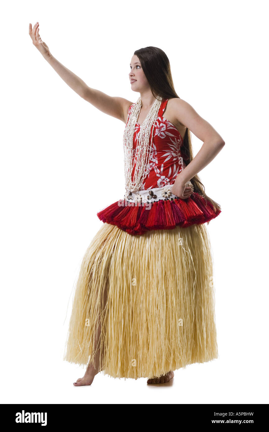 Female hawaiian hula dancer Cut Out Stock Images & Pictures - Alamy