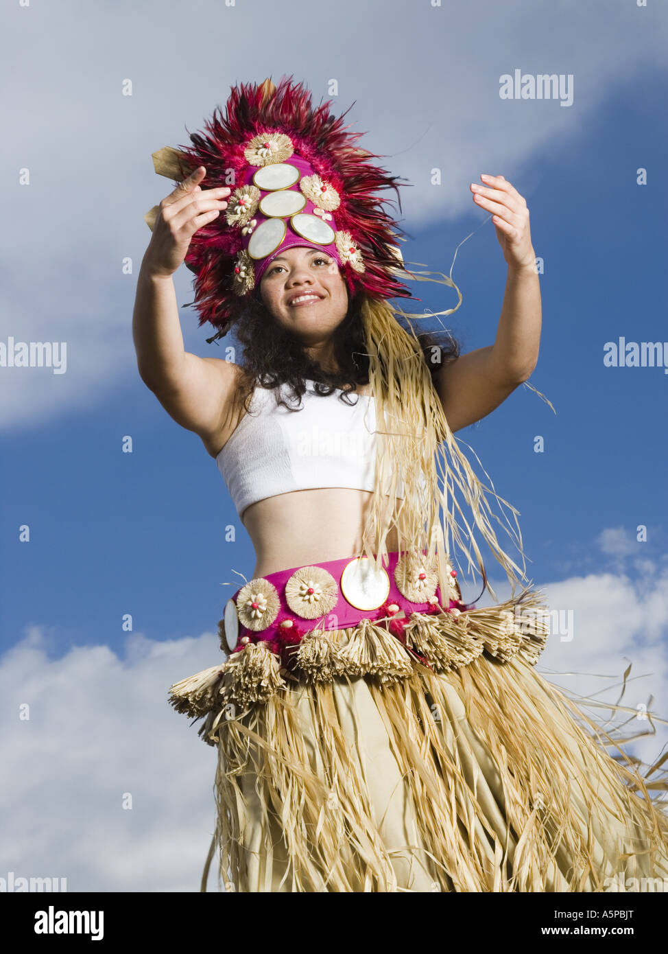 Polynesian female dancer Stock Photo - Alamy