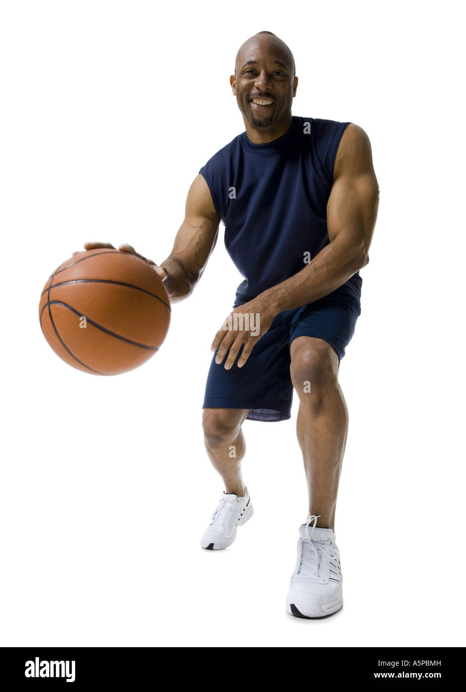 Man playing basketball Stock Photo - Alamy