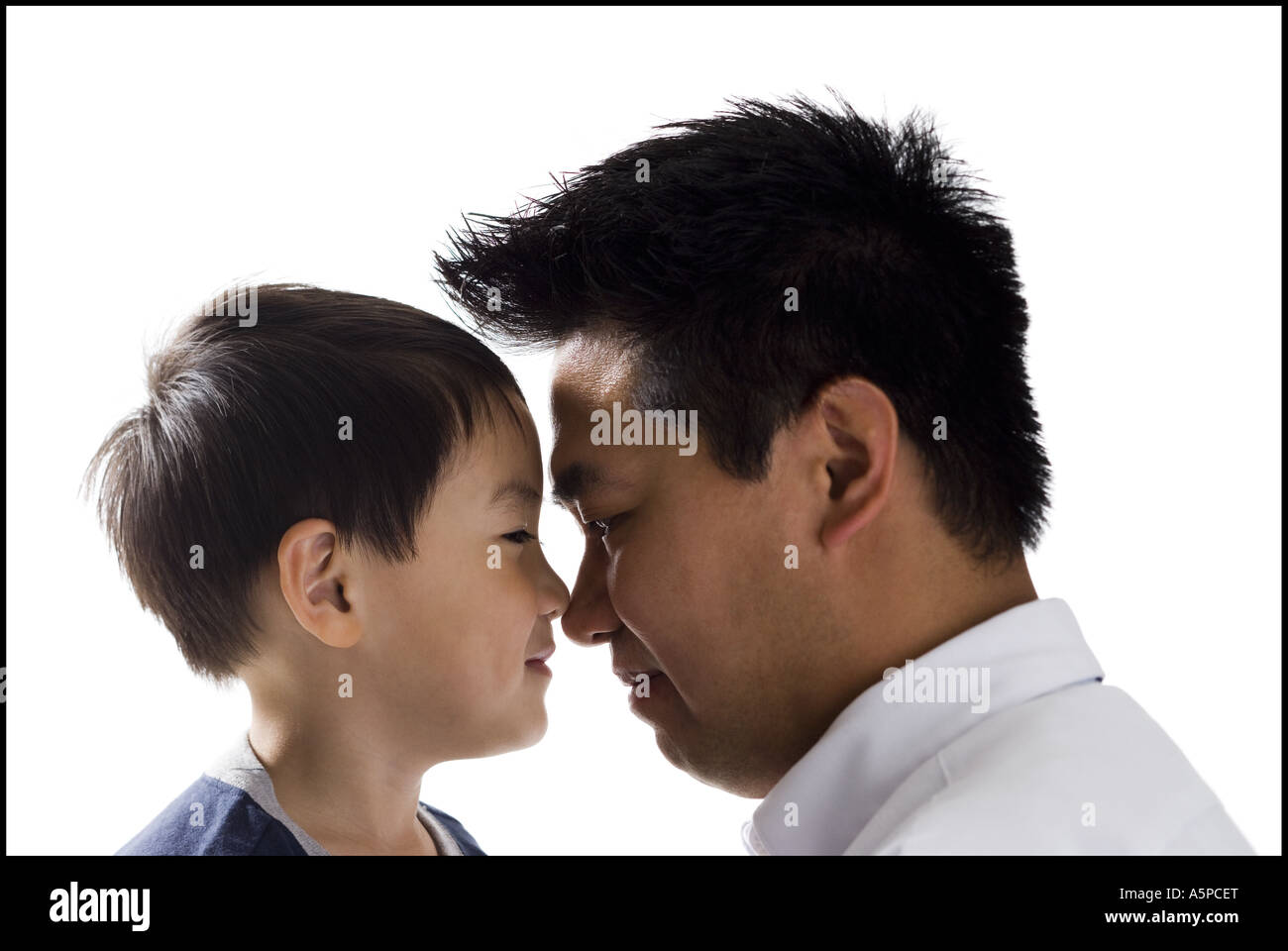 Asian boy father profile hi-res stock photography and images - Alamy