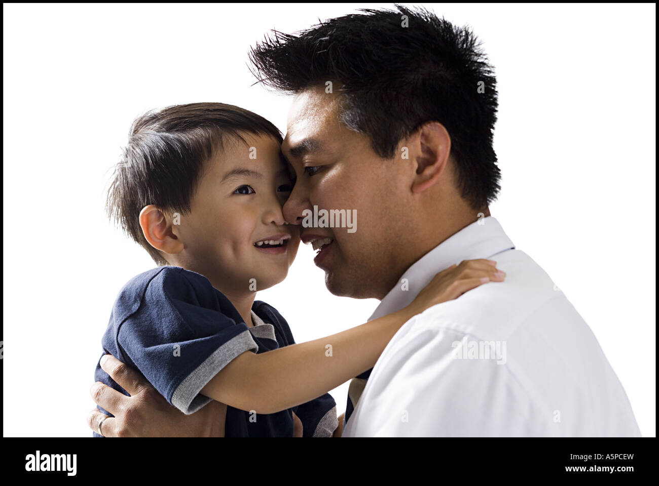 Asian boy father profile hi-res stock photography and images - Alamy