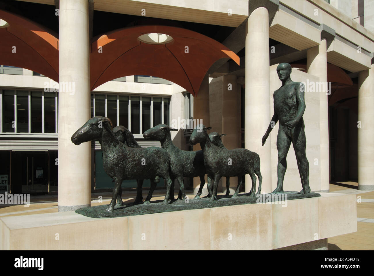 London relocated sheep & driver sculpture by Dame Elisabeth Frink ...