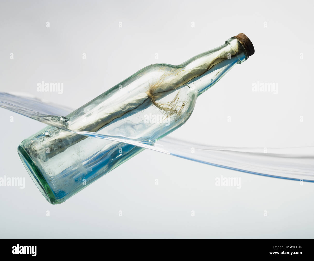 Message in a floating bottle Stock Photo - Alamy