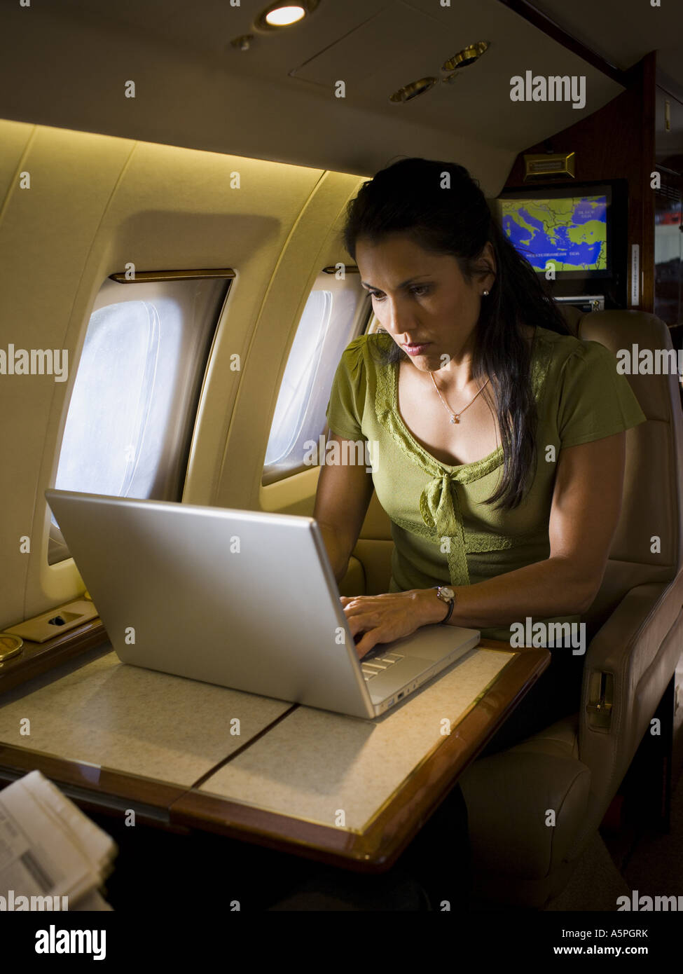 Private airplane window computer hi-res stock photography and images ...
