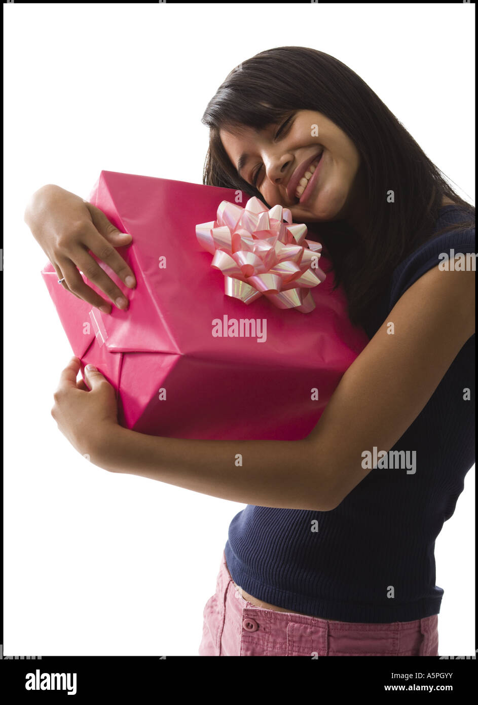 Teenager receiving birthday presents hi-res stock photography and ...