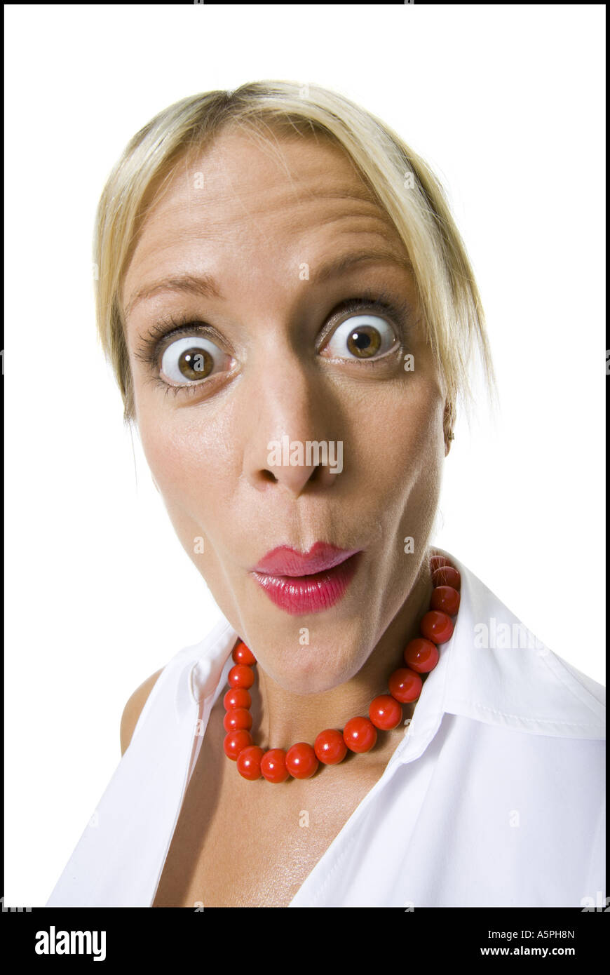 Camera facing surprised faces hi-res stock photography and images - Alamy
