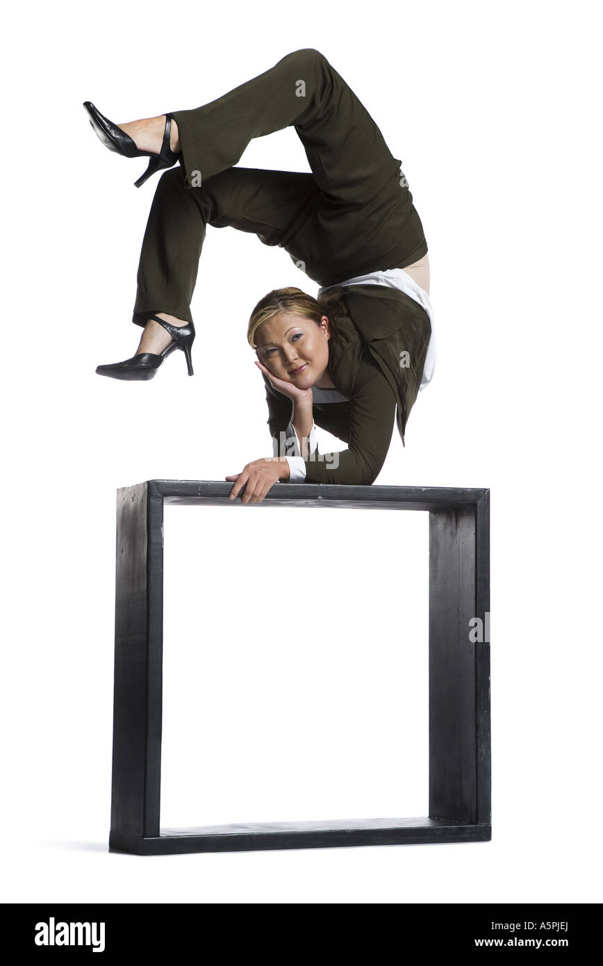 Contortionist and box hi-res stock photography and images - Alamy
