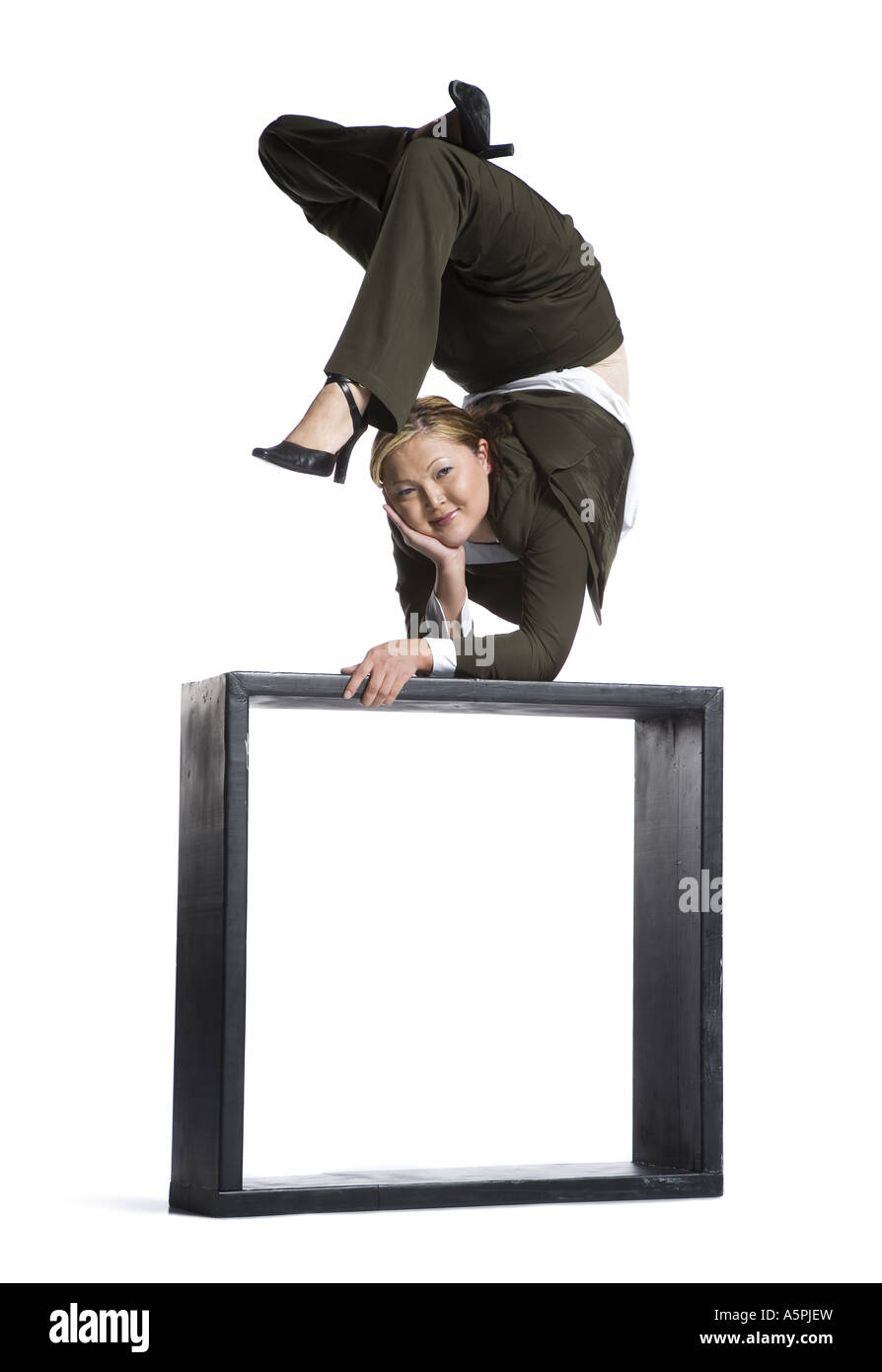 Contortionist and box hi-res stock photography and images - Alamy