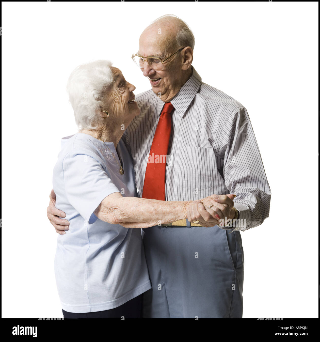 Elderly couple dancing together Stock Photo - Alamy