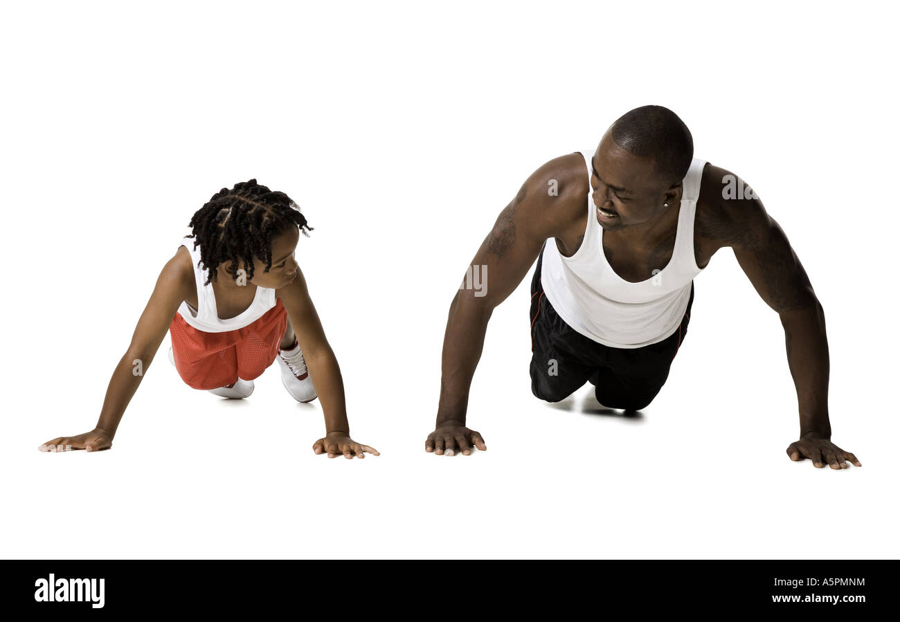 Pushups and children hi-res stock photography and images - Alamy