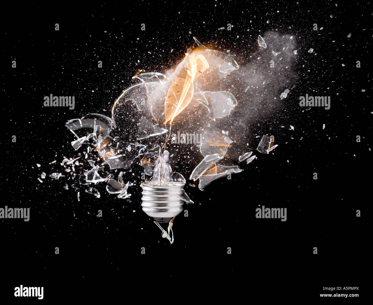 Exploding light bulb Stock Photo - Alamy Exploding light bulb Stock Photo - Alamy