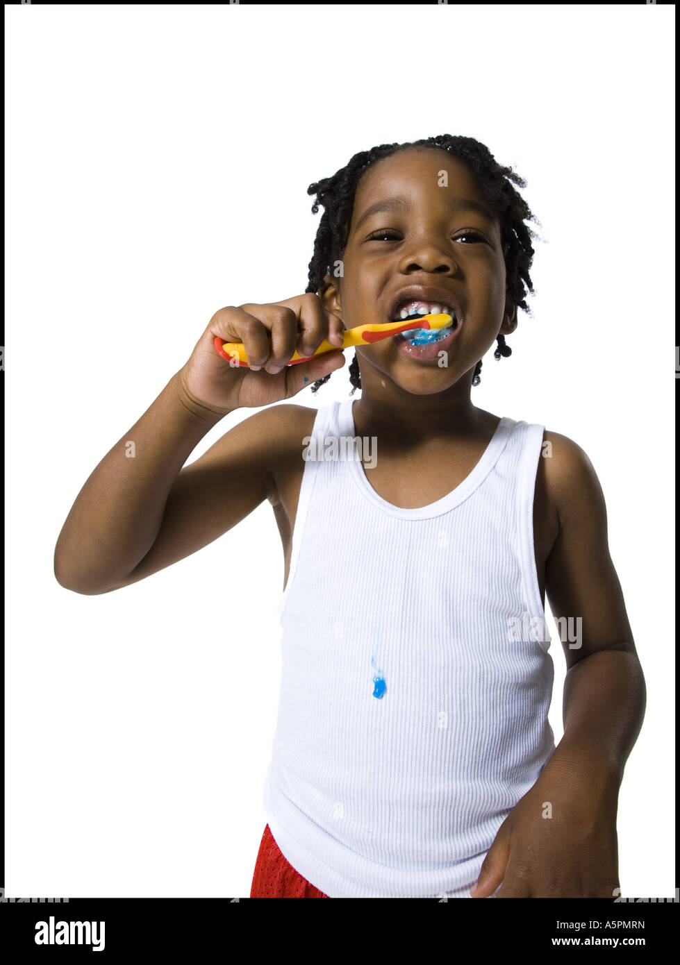 African american boy brushing teeth hi-res stock photography and images ...