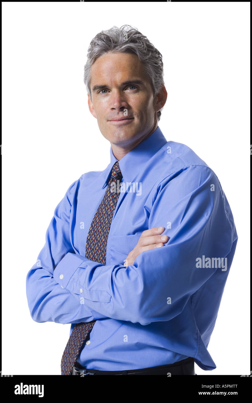 Man with crossed arms Stock Photo - Alamy