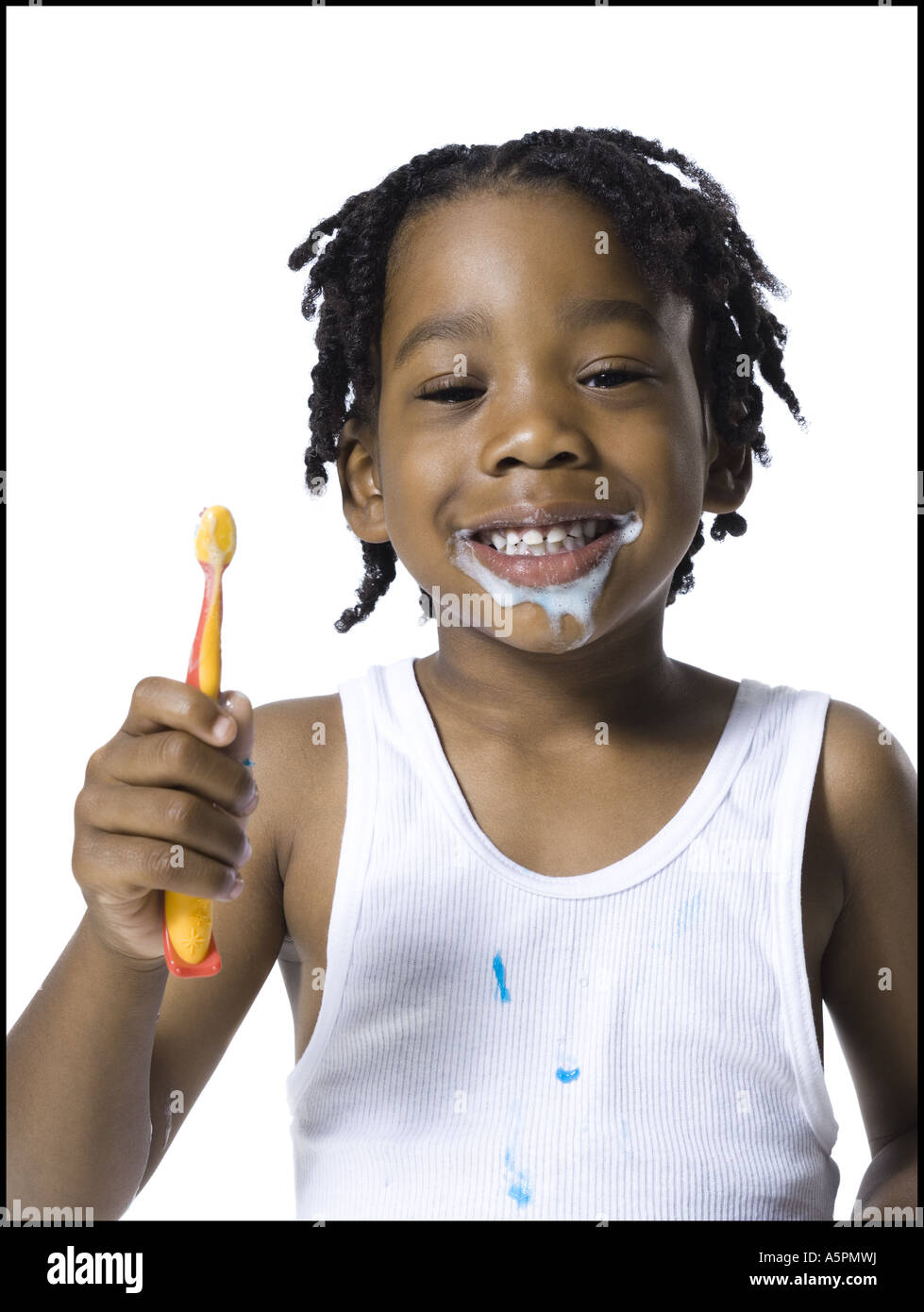 African american boy brushing teeth hi-res stock photography and images ...