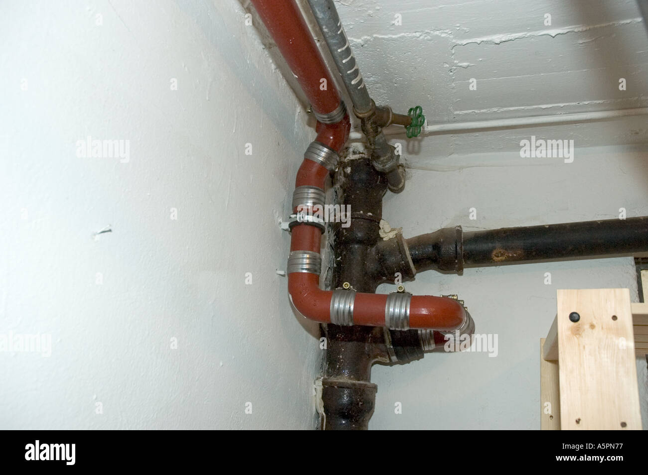 piping in the basement Stock Photo - Alamy