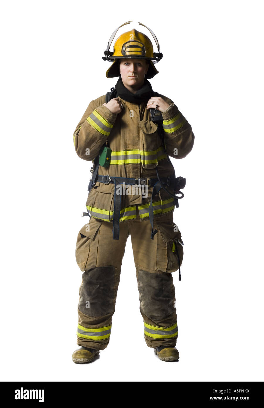 Portrait of a female firefighter Stock Photo - Alamy