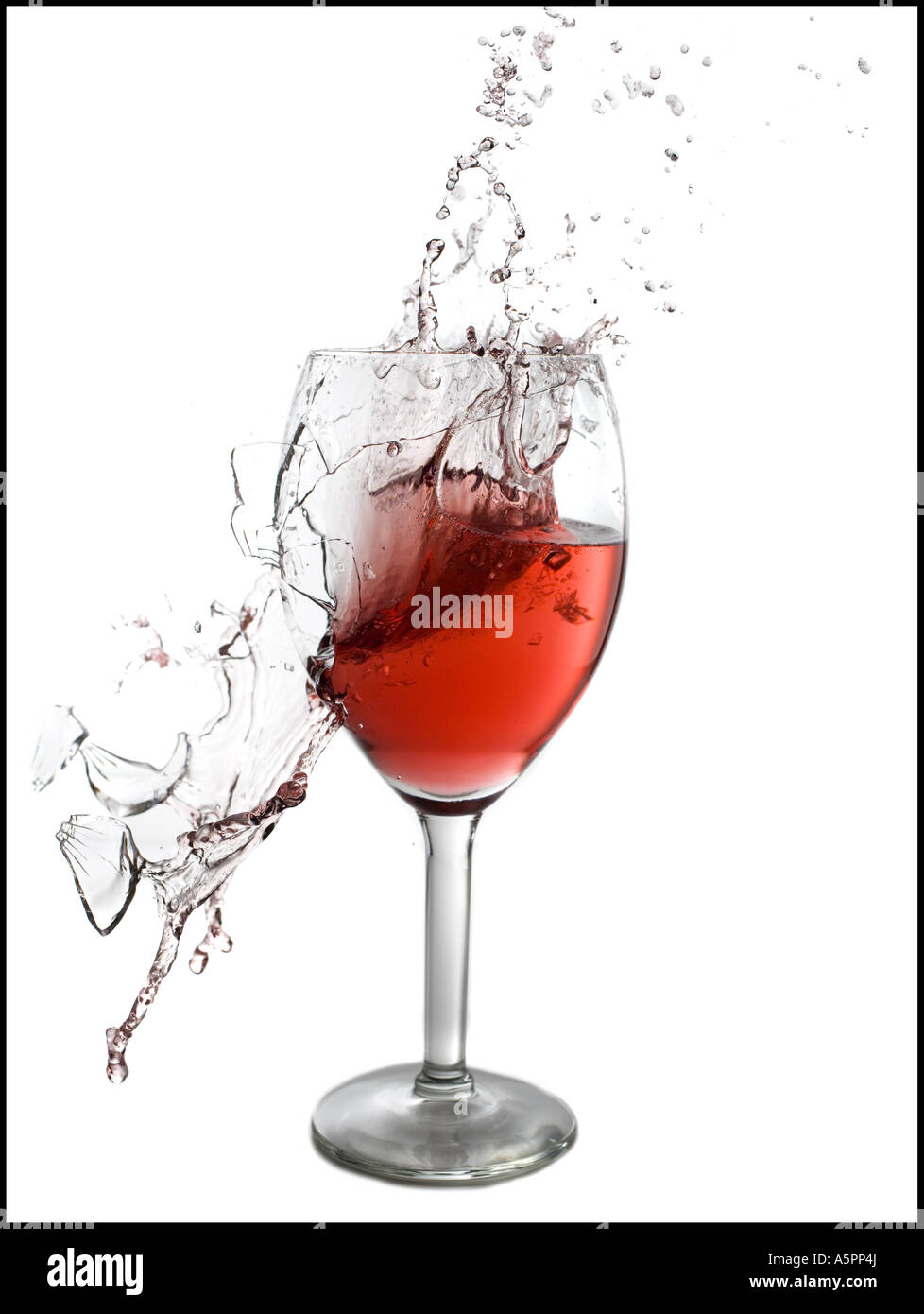 Exploding wine glass Stock Photo - Alamy
