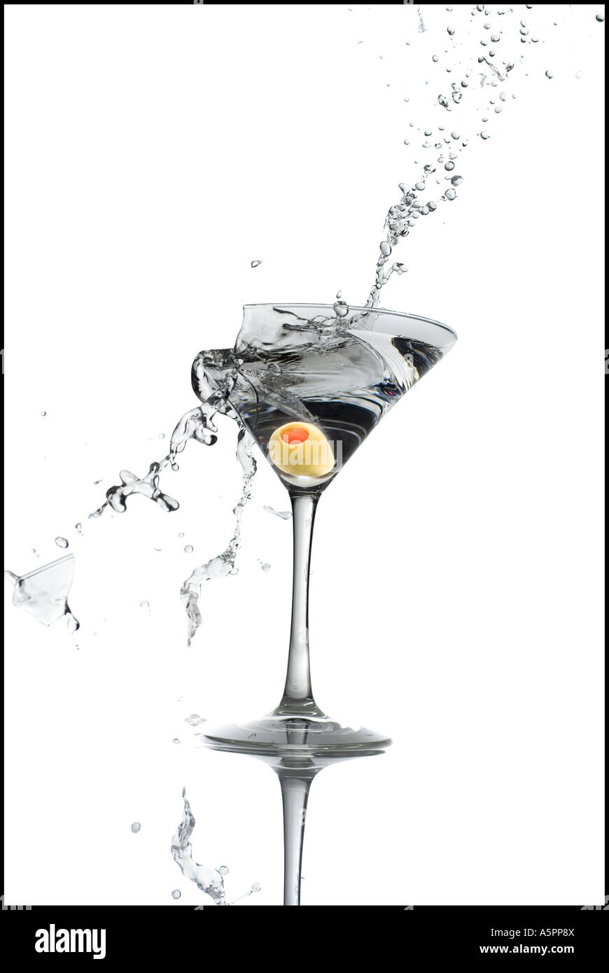 Broken glass drink martini hi-res stock photography and images - Alamy