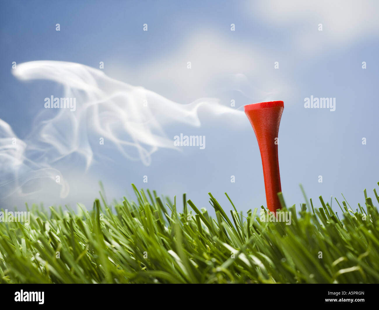 Smoking golf tee Stock Photo - Alamy